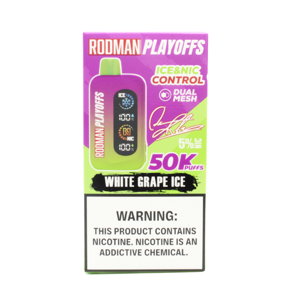 White Grape Ice RODMAN Playoffs 50K Puffs Disposable Vape - $19.95